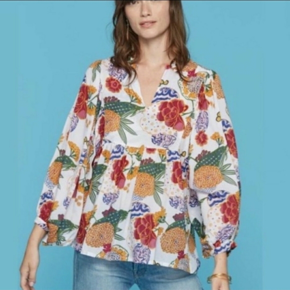 Roberta Roller Rabbit | Tops | Roberta Roller Rabbit Cheri Print Sasoka ...